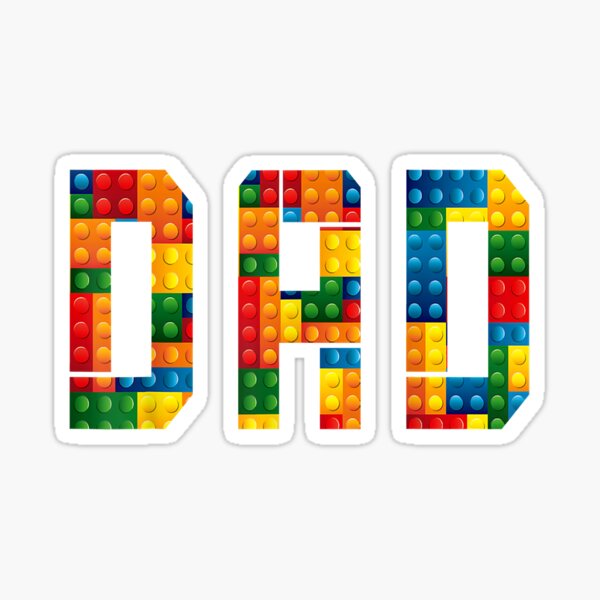 "Dad Brick Builder Funny Blocks Master Builder" Sticker by ...