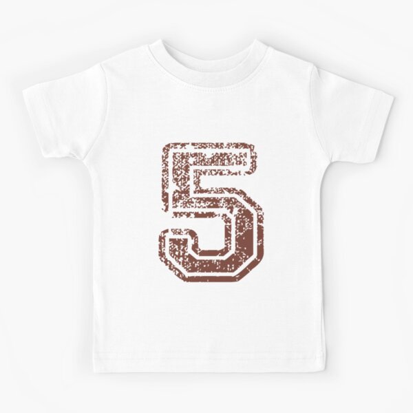 "Big Maroon Number 5 Five Distressed" Kids T-Shirt for Sale by ...