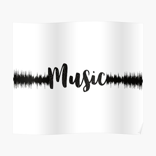 "Music Soundwave " Poster for Sale by Primroaddesigns | Redbubble