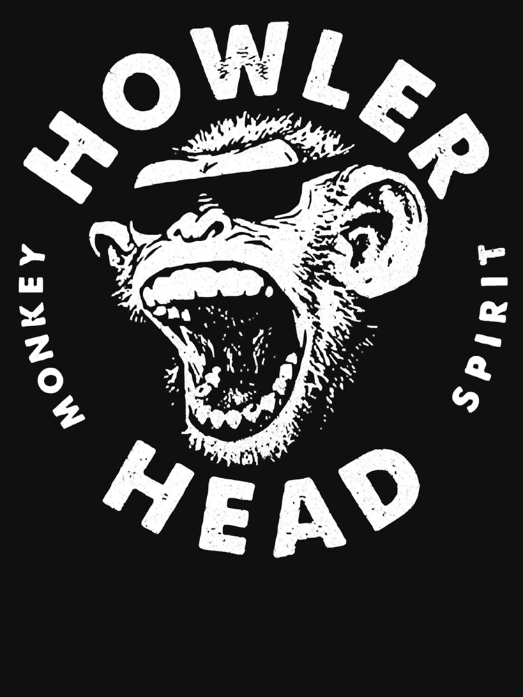 "Howler Head Monkey Kentucky Bourbon Whiskey Vintage Logo Tee" T-shirt ...