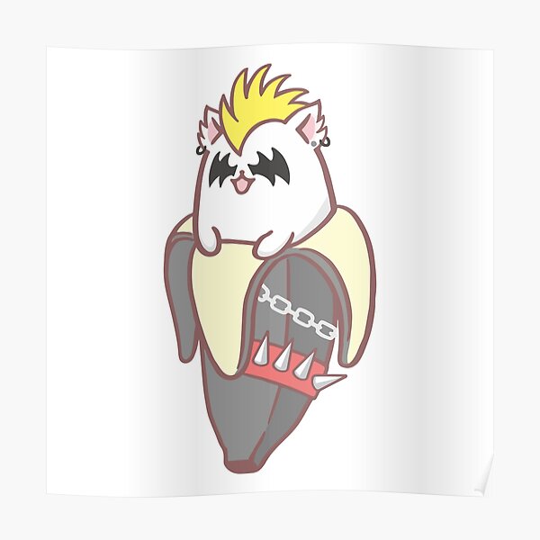"Metal Bananya cat character" Poster for Sale by FunItems | Redbubble