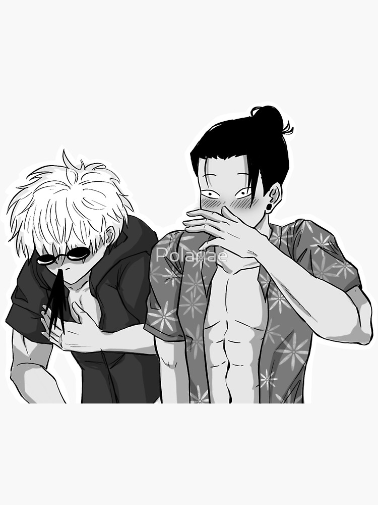 "Geto x Gojo Nosebleed" Sticker by Polariae | Redbubble