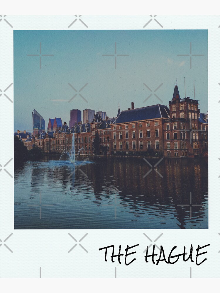 "The Hague Vintage Film White Frame Souvenir" Sticker by CitiesOnFilm ...