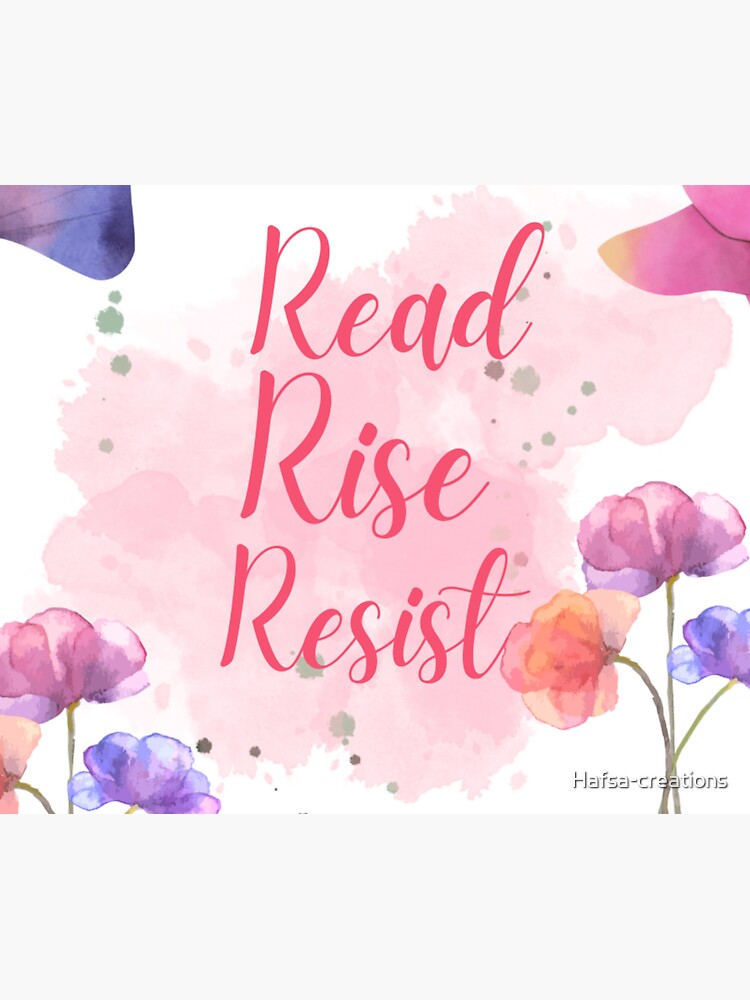 "Read Rise Resist " Sticker by Hafsa-creations | Redbubble