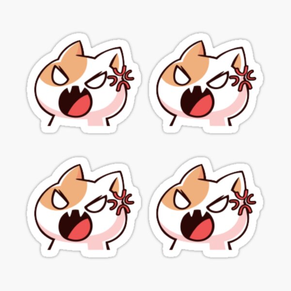 Pegatina «Angry cat-sticker pack-4 gráficos» de PacePoint | Redbubble