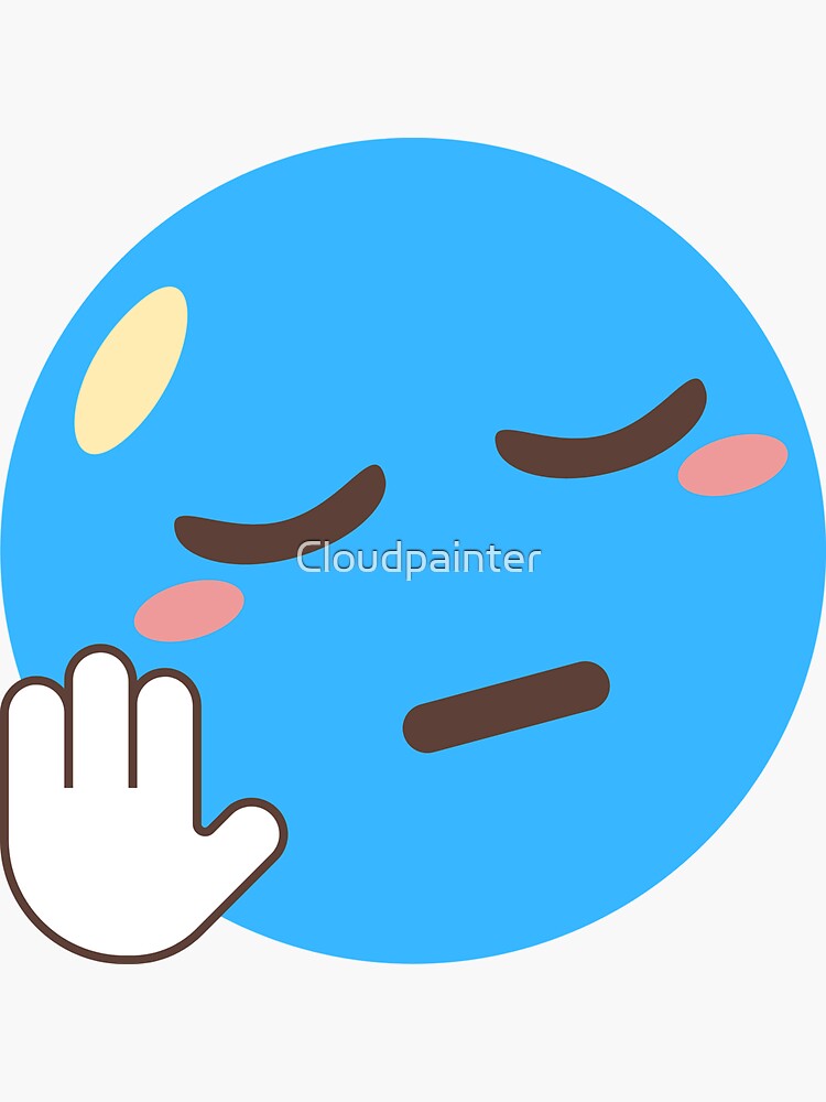 "Emoji of rejection " Sticker by Cloudpainter | Redbubble