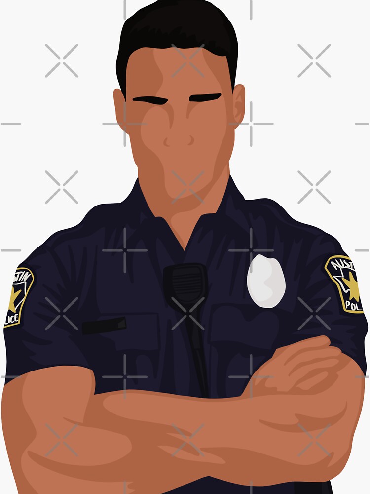 "Carlos Reyes | 911 LoneStar" Sticker for Sale by icantdrawfaces ...