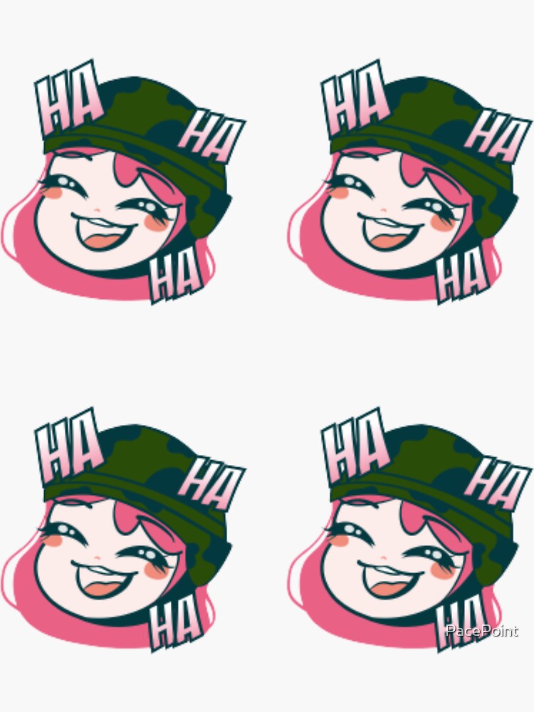 "Cute girl laughing-sticker pack-4 graphics" Sticker by PacePoint ...