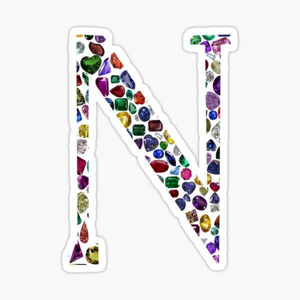 "Letter N" Sticker by DigitalGemArt | Redbubble