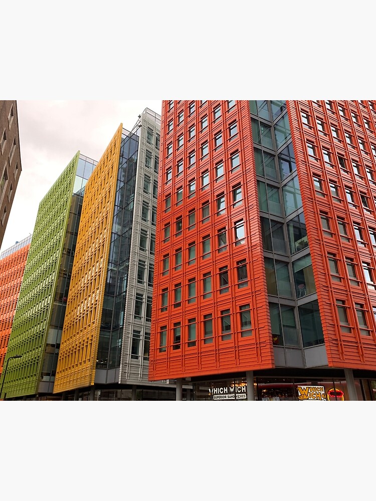 "Orange, Yellow and Green Buildings from Soho London" Poster for Sale ...