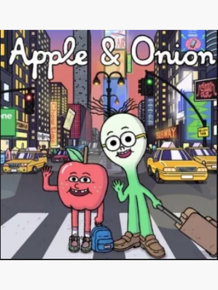 "Apple and Onion" Sticker by louardiart | Redbubble
