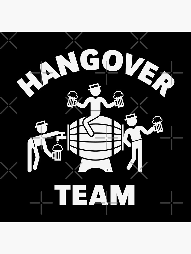 "Hangover Team (Drinking Alcohol / Beer Barrel / White)" Sticker by ...