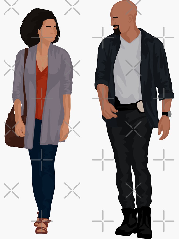 "Hondo & Nichelle | S.W.A.T" Sticker for Sale by icantdrawfaces | Redbubble