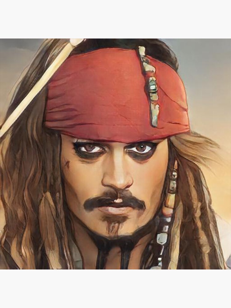 "Johnny Depp Art cartoon" Sticker by jimnicklaus | Redbubble