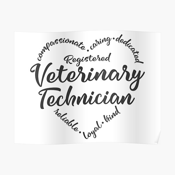 "Registered veterinary tech, vet rvt" Poster for Sale by brackerdesign ...