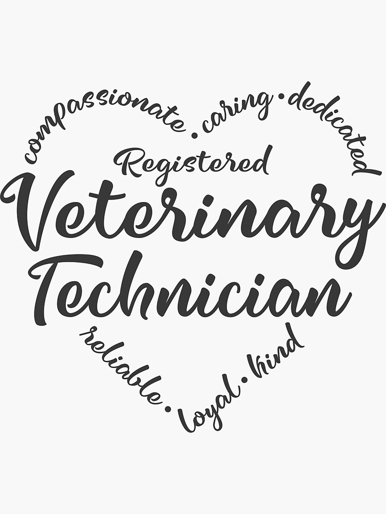 "Registered veterinary tech, vet rvt" Sticker by brackerdesign | Redbubble