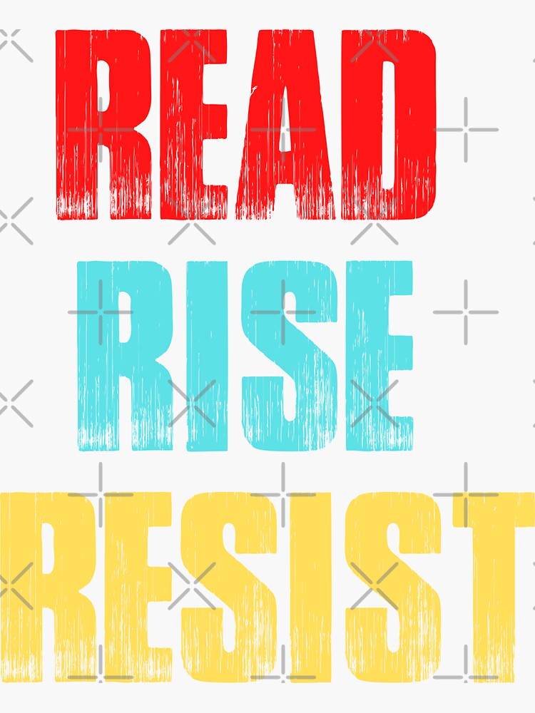 "Vintage Read Rise Resist Bold Typography " Sticker by X-Trends | Redbubble