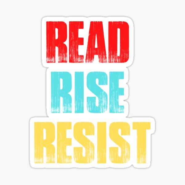 "Vintage Read Rise Resist Bold Typography " Sticker by X-Trends | Redbubble
