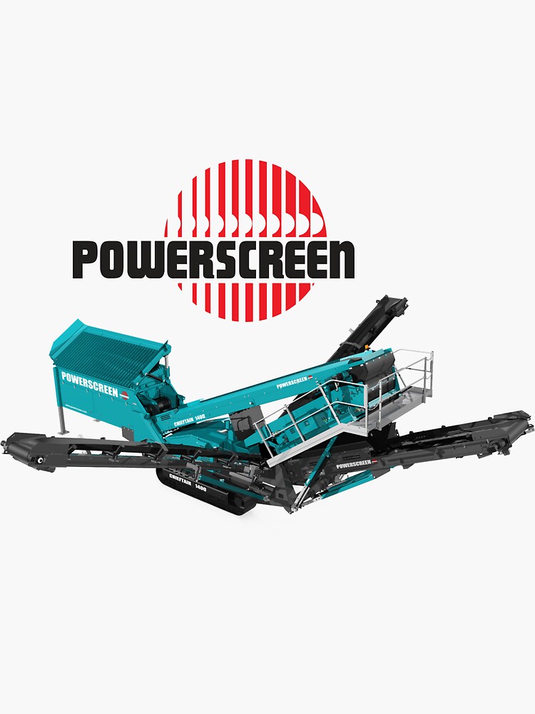 "Powerscreen machine" Sticker by peteroldfield | Redbubble