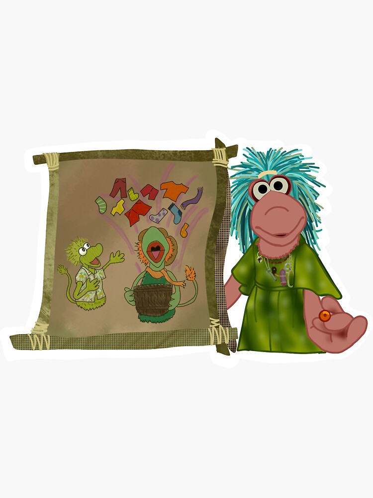 "Fraggle Rock Mokey the Artist" Sticker for Sale by emilytorgal | Redbubble