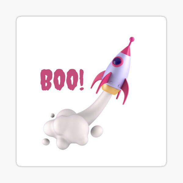 "Boo rocket" Sticker for Sale by Art-Echo | Redbubble