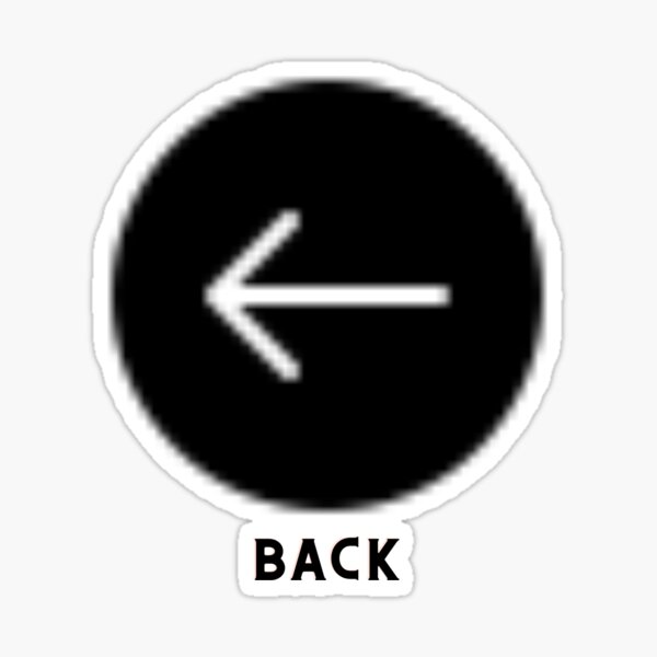 "Back boutton" Sticker by Art-Echo | Redbubble