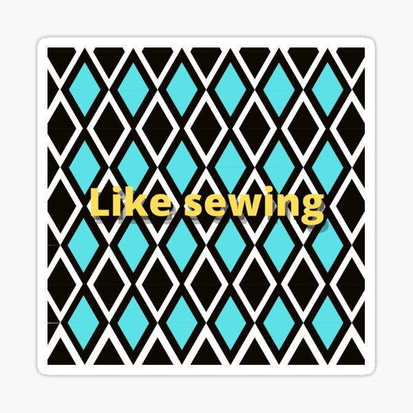 "Funny Like Sewing" Sticker by Xodin | Redbubble