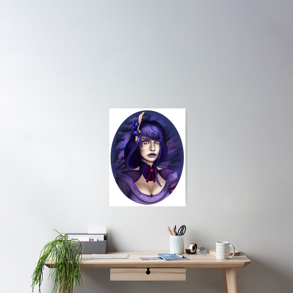 "Ryden Shogun from Genshin Impact" Poster by Mental-FX | Redbubble