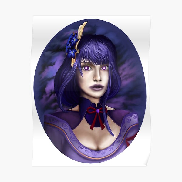 "Ryden Shogun from Genshin Impact" Poster by Mental-FX | Redbubble