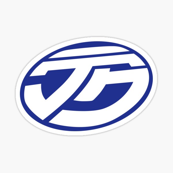 "Teku Logo Plain White on Blue" Sticker by jclegoman10302 | Redbubble