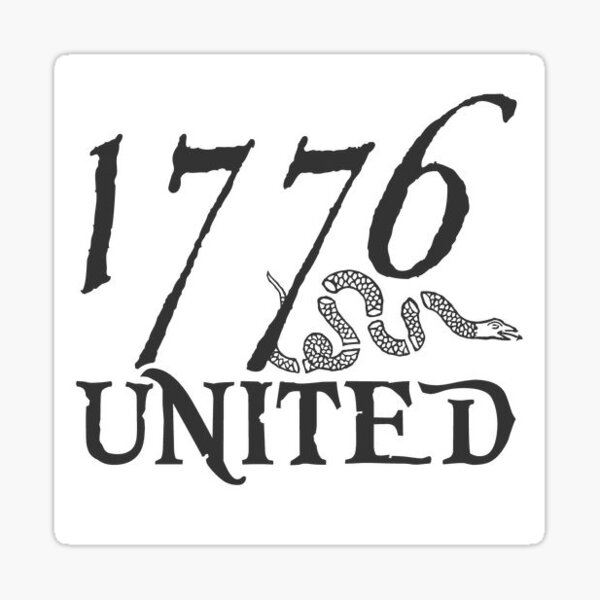"1776 United Snake Design" Sticker for Sale by trumpdesignz | Redbubble