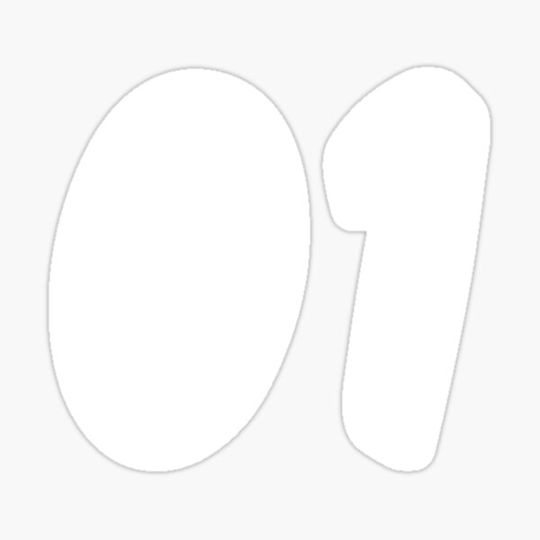 "01" Sticker by Teyya74 | Redbubble