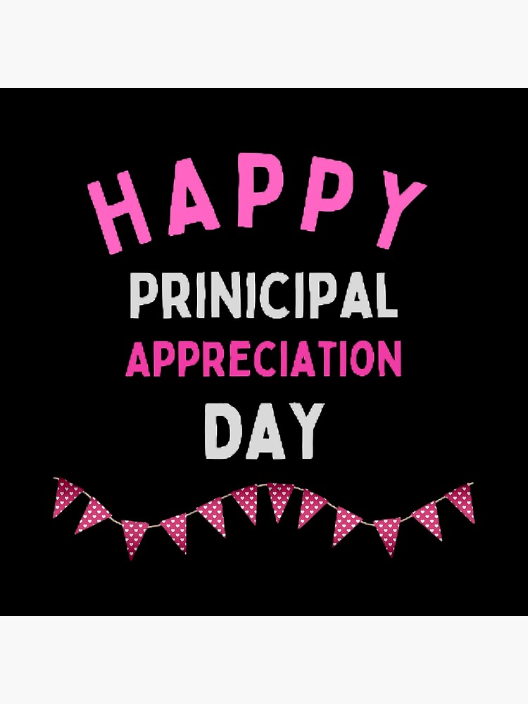 "Happy Principal Appreciation Day The Best Teacher Pink Banner Design ...