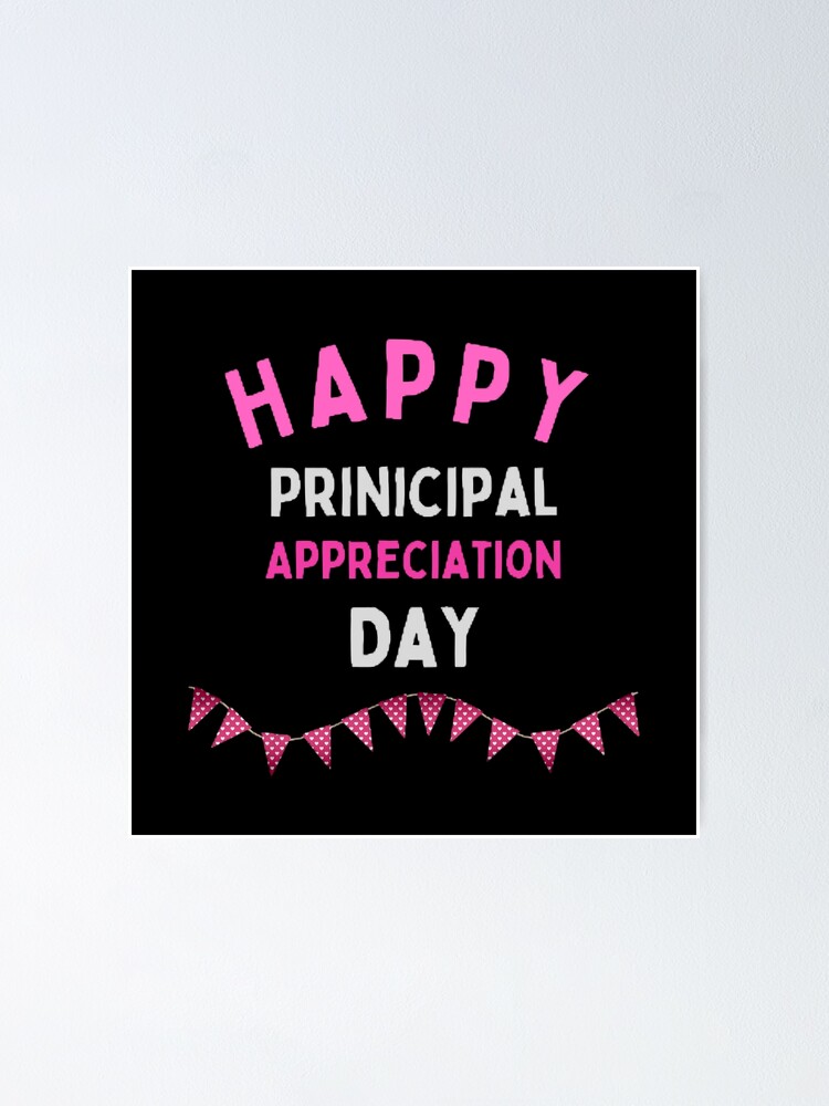 "Happy Principal Appreciation Day The Best Teacher Pink Banner Design ...