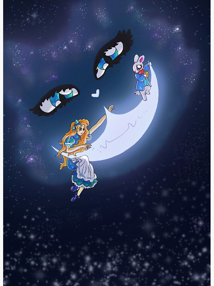 "Cheshire Moon - Alice in Wonderland Poster 3" Sticker for Sale by ...