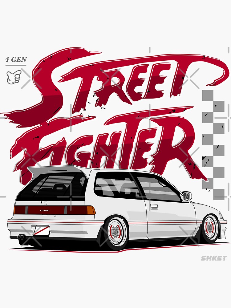 "Kanjo Street Fighter" Sticker by shketdesign | Redbubble