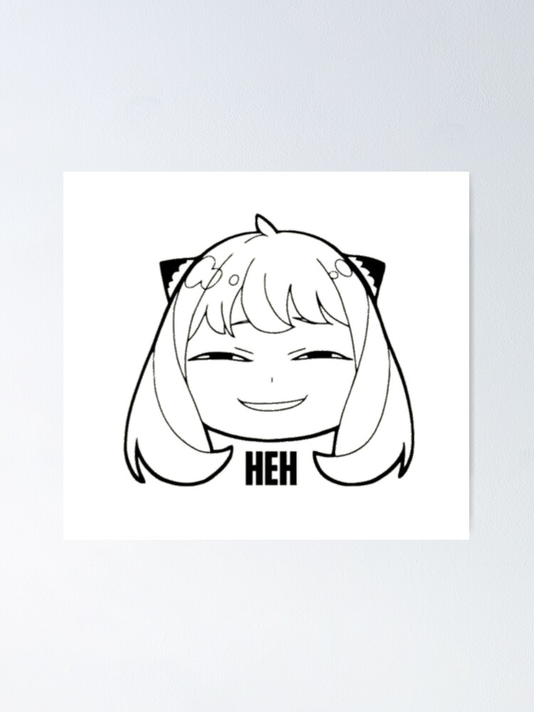 "SPY x FAMILY Anya Heh face" Poster by jill5887 | Redbubble