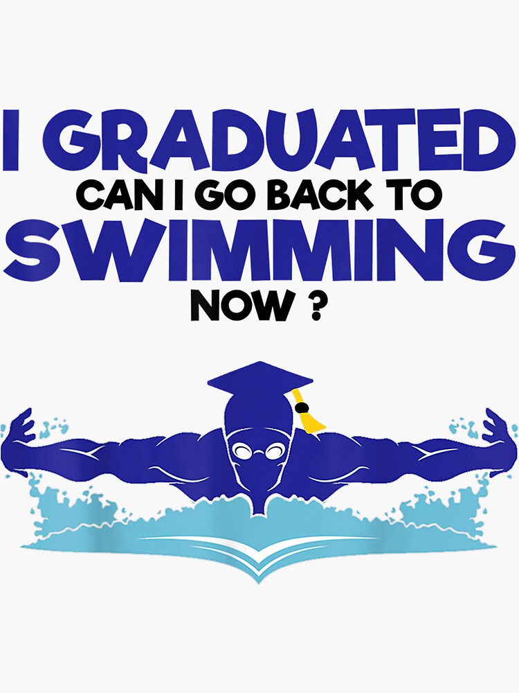 "2022 Grad Graduate Swim Students Swimmer Senior Graduation" Sticker by ...