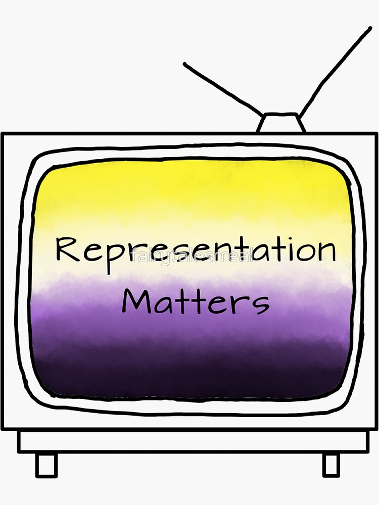 "Copy of ‘Representation Matters’ Retro Minimalist TV Non-Binary Pride ...
