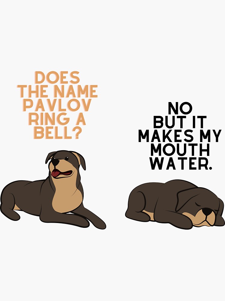 "Pavlov Psychology" Sticker by euphoriadesing | Redbubble