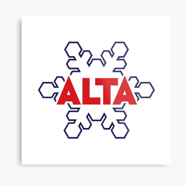 "alta logo" Metal Print for Sale by venussianshop | Redbubble
