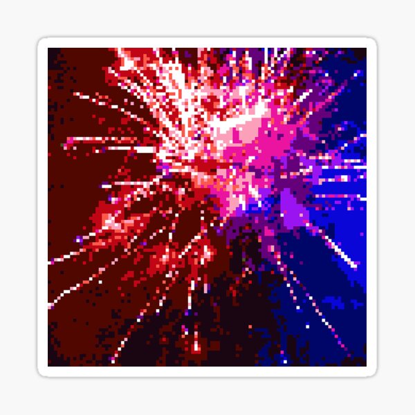 "Pixel Firework No.20" Sticker by Aleksander37 | Redbubble