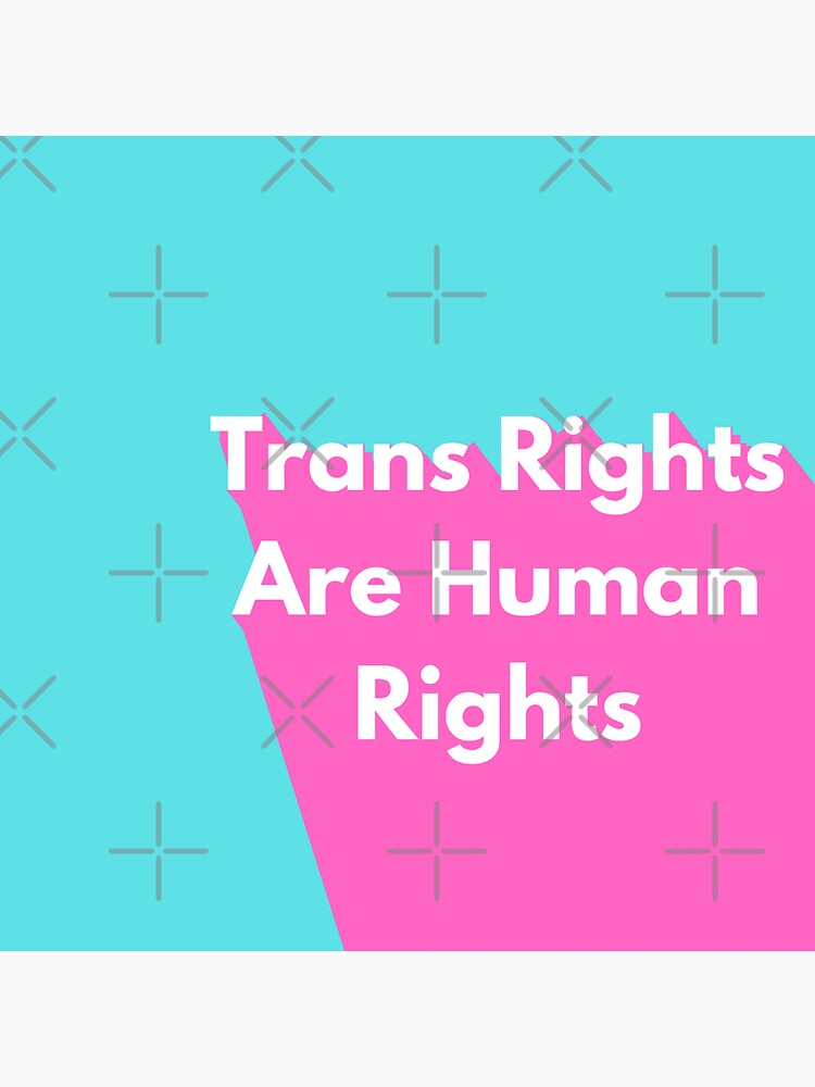 "Trans Rights are human rights!" Sticker by texag2014 | Redbubble