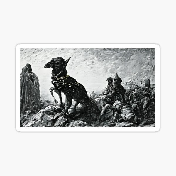 "Dogs in War" Sticker by MDHR | Redbubble