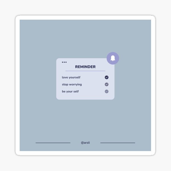"reminders " Sticker by arzii | Redbubble