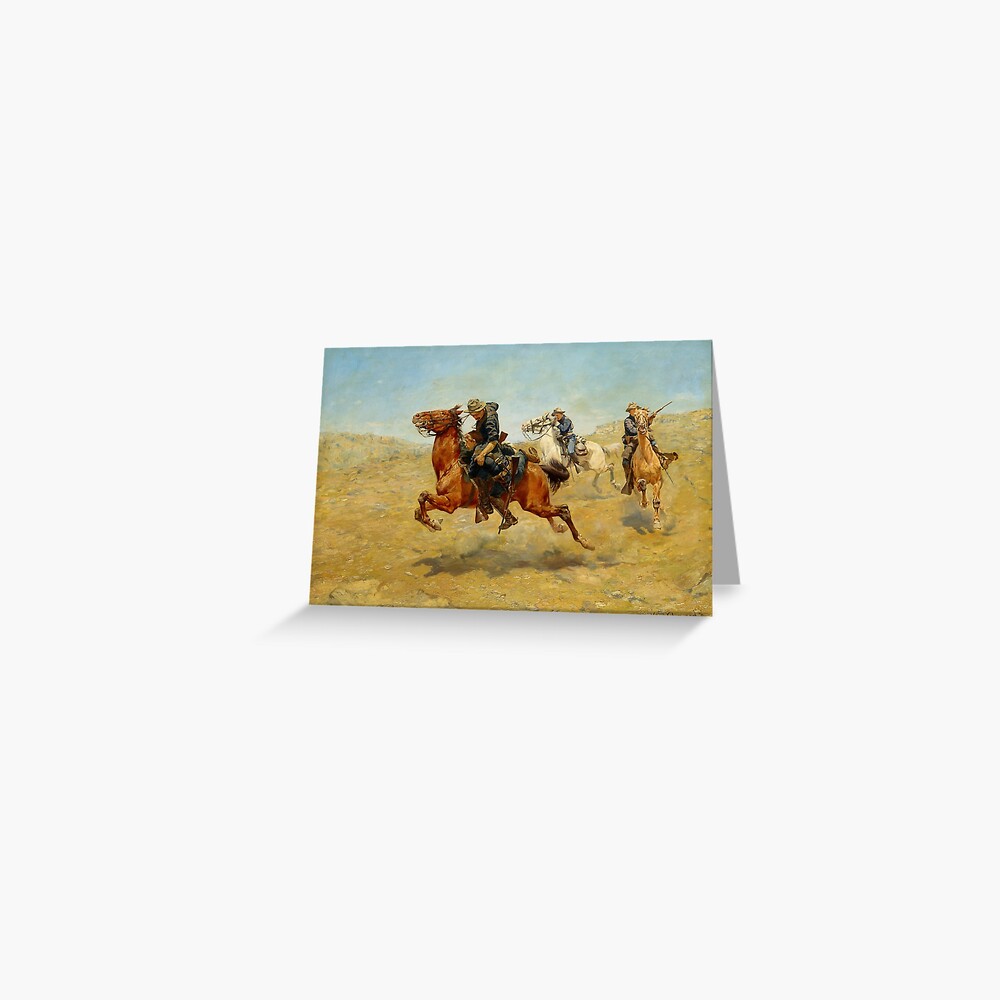 "My Bunkie | Charles Schreyvogel | 1899 Wild West Shootout Art ...