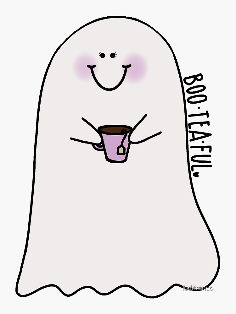 "Boo-Tea-Ful" Sticker by lodifranco | Redbubble