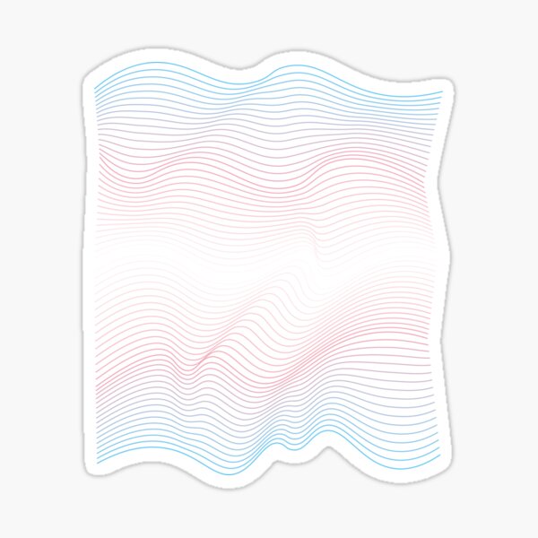 "Trans Pride lgbtq modern minimalistic lineart subtle design" Sticker ...