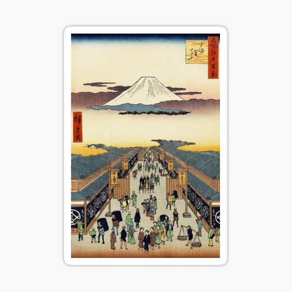 "Suruga-cho 100 Famous Views of Edo" Sticker by ind3finite | Redbubble