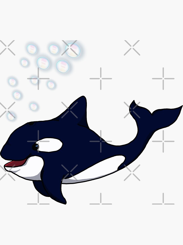 "cute orca" Sticker by Vegetasan87 | Redbubble